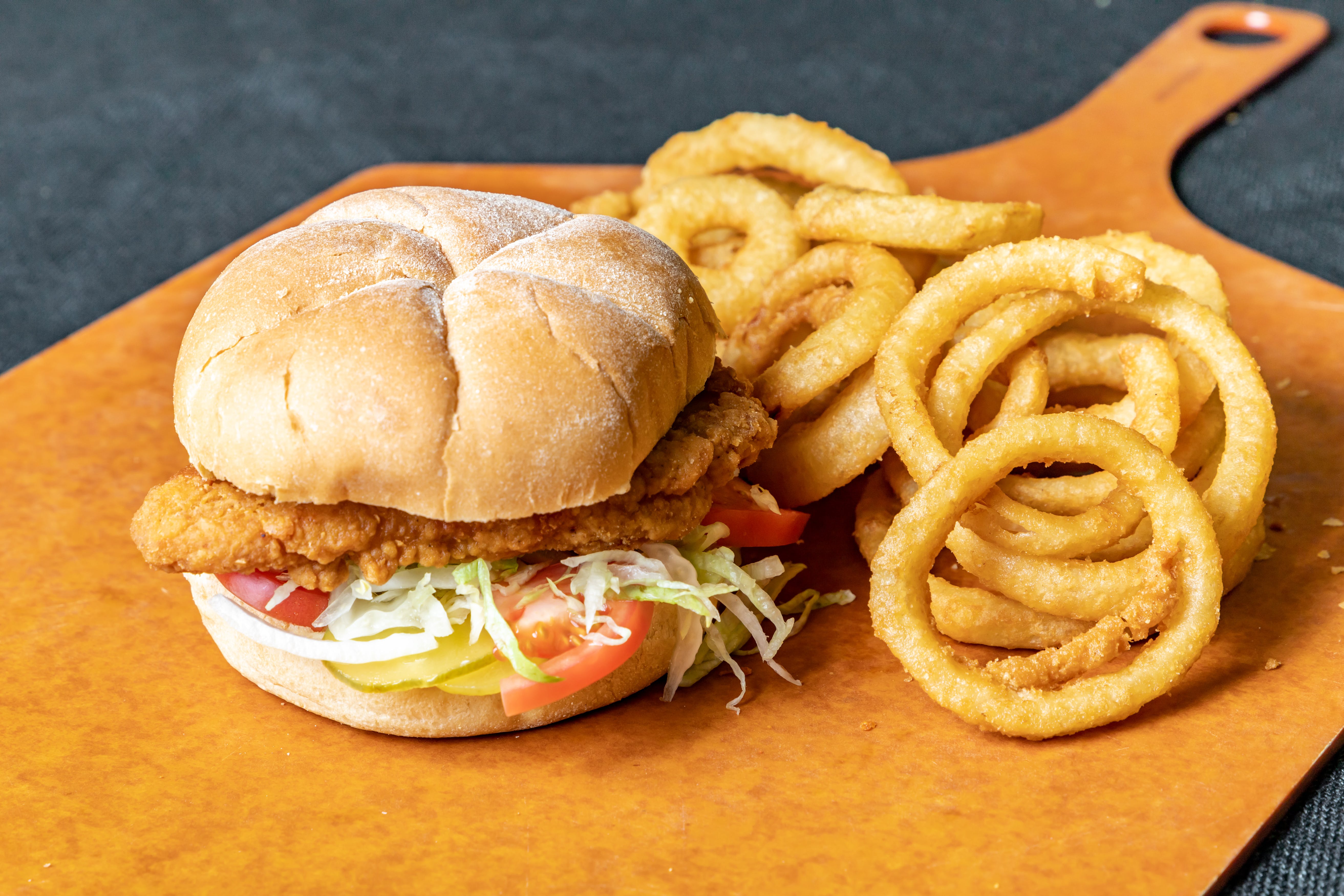 Hooters Buff Chick Sliders With Onion Tanglers